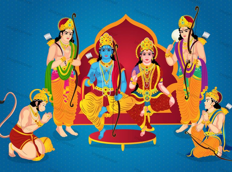 Shri Ram Darbar Vector Illustration - Premium Vectors, Illustrations ...