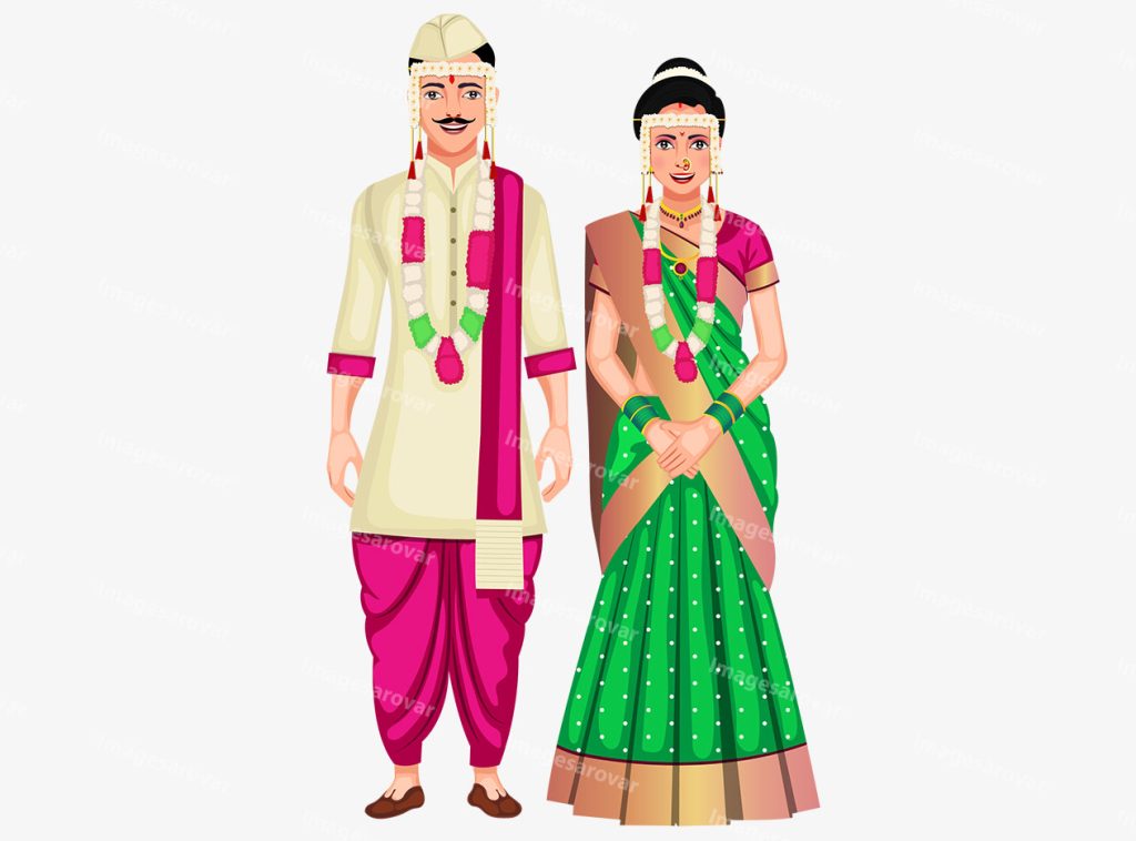 Indian Wedding Gathbandhan Clipart Png Vector Illustration - Premium ...