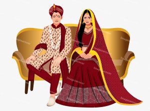 Indian Wedding Gathbandhan Png Vector Illustration - Premium Vectors ...