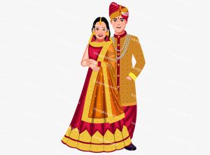 Indian Wedding Gathbandhan Png Vector Illustration - Premium Vectors ...