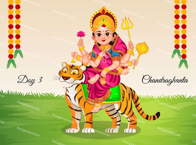 Navratri 9 Devi Character Set Png Vector Illustration - Premium Vectors ...