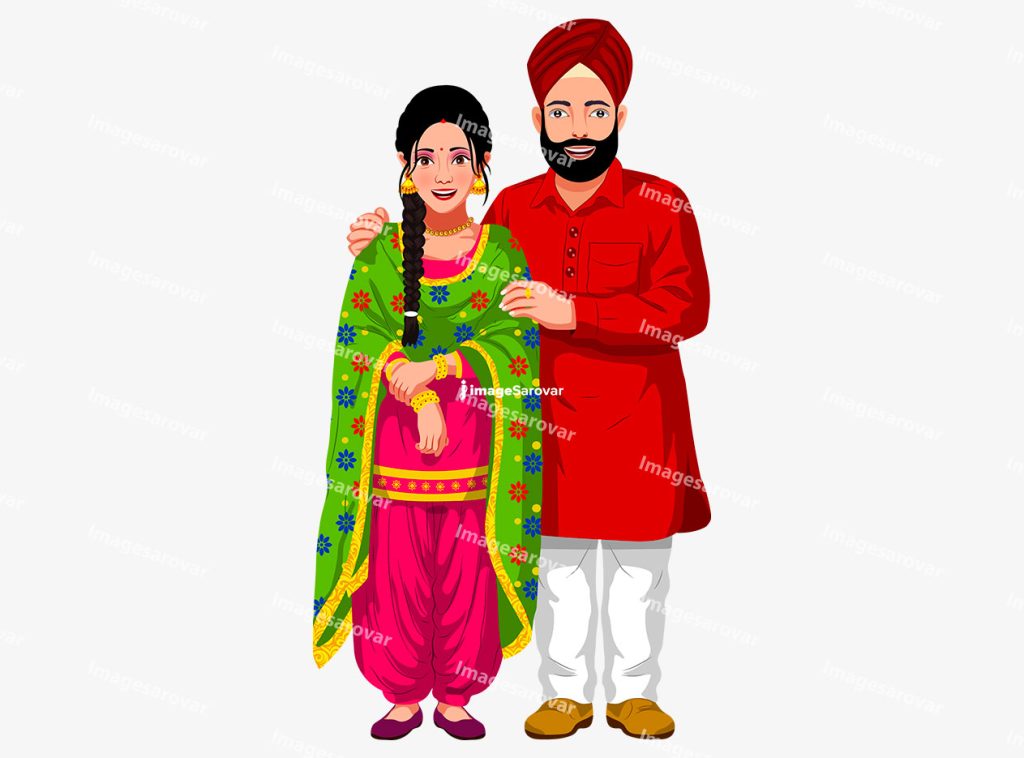 punjabi sikh couple vector - Premium Vectors, Illustrations, PSD ...